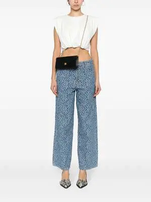 Bimba Y Lola Envelope Leather Clutch
