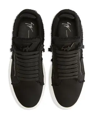 GIUSEPPE ZANOTTI Leather Double-zip Low-top Sneakers