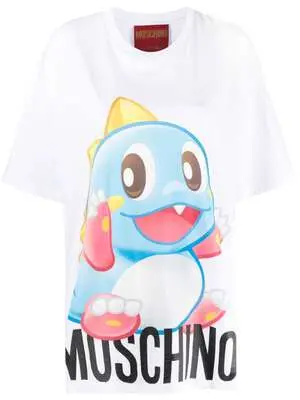 Moschino Anime-print Organic-cotton T-shirt - White