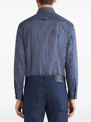 Etro Paisley-print Cotton Shirt - Blue