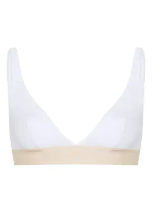 Palm Angels Logo-tape Triangle Bra - White