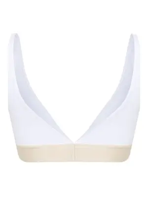 Palm Angels Logo-tape Triangle Bra - White