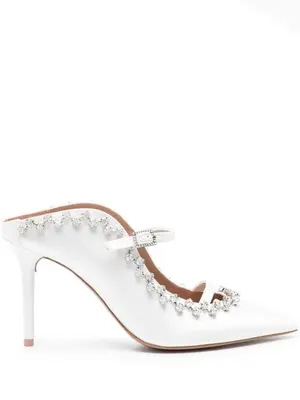 MALONE SOULIERS Gala 100mm Crystal-embellished Mules