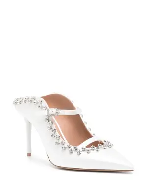 MALONE SOULIERS Gala 100mm Crystal-embellished Mules