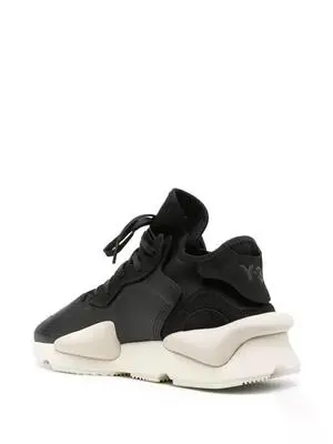 Y3 Kaiwa Leather Sneakers - Black