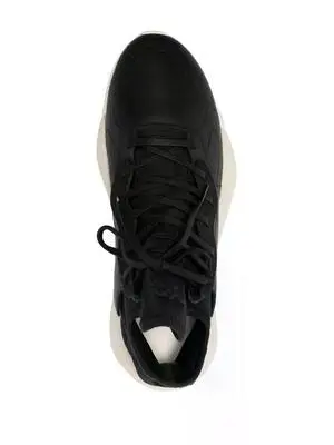 Y3 Kaiwa Leather Sneakers - Black
