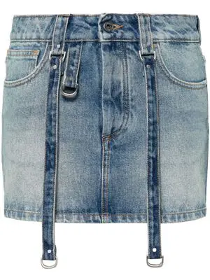 Off-White Denim Cargo Mini Skirt