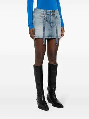 Off-White Denim Cargo Mini Skirt