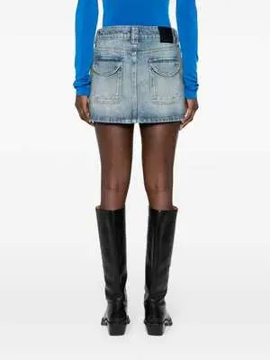 Off-White Denim Cargo Mini Skirt