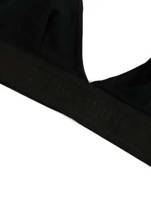 Palm Angels Logo-tape Triangle Bra - Black