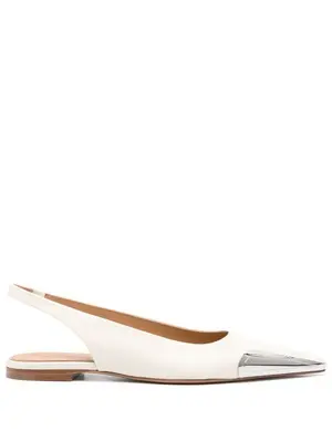 Off-White Allenframe Leather Ballerinas - Neutrals