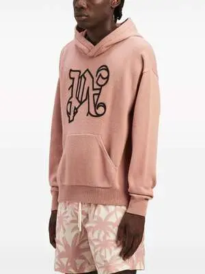 Palm Angels Monogram-embroidered Zip-up Hoodie