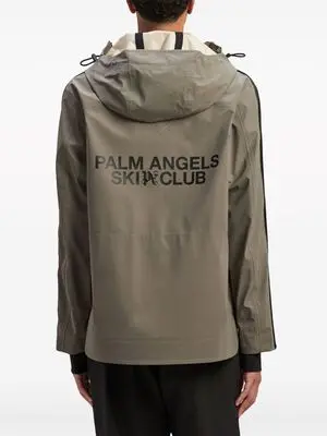Palm Angels Reflective Hooded Ski Jacket - Grey