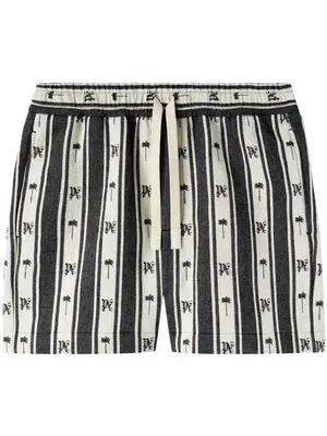 Palm Angels Striped Shorts For Men