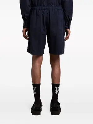 Palm Angels Logo-embroidered Bermuda Shorts - Blue