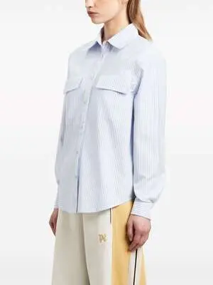 Palm Angels Monogram-embroidered Striped Shirt