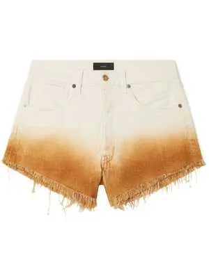 Alanui Gradient Denim Shorts - Neutrals