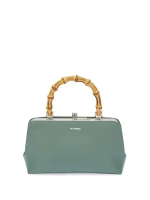 JIL SANDER Mini Goji Bamboo Leather Tote - Green