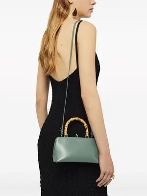 JIL SANDER Mini Goji Bamboo Leather Tote - Green