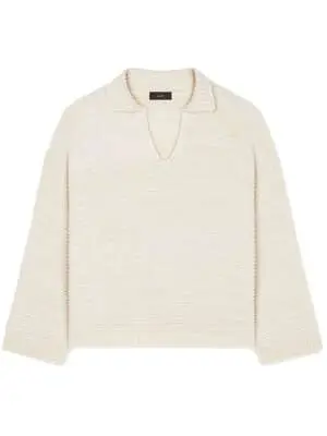 Alanui Bright Hues Ribbed-knit Polo Jumper
