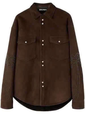 Palm Angels Palms Studded Leather Shirt