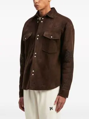 Palm Angels Palms Studded Leather Shirt