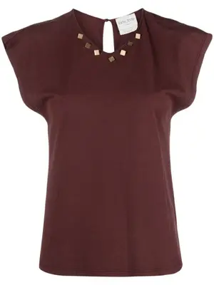 FORTE_FORTE Studded Cotton Blouse