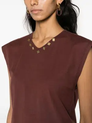 FORTE_FORTE Studded Cotton Blouse