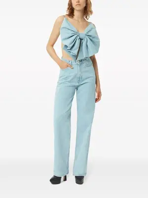 Nina Ricci Logo-patch Boyfriend Jeans - Blue