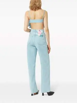Nina Ricci Logo-patch Boyfriend Jeans - Blue