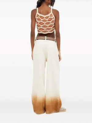 Alanui Hawa Mahal Crochet-knit Top - Neutrals