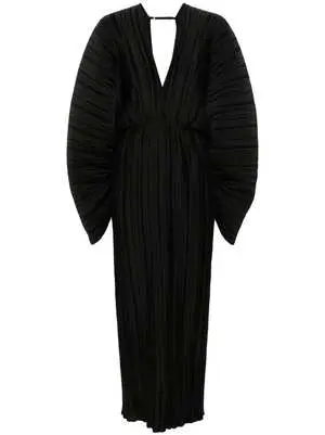L'IDEE Galerie Pleated Gown - Black