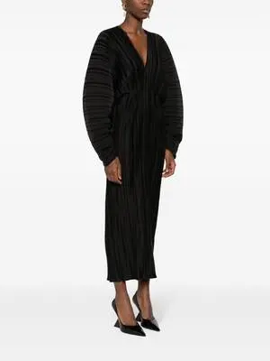 L'IDEE Galerie Pleated Gown - Black