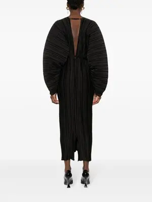L'IDEE Galerie Pleated Gown - Black