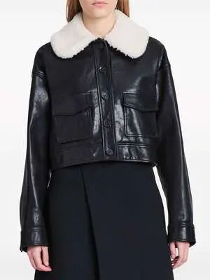 Proenza Schouler Judd Shearling-collar Leather Jacket