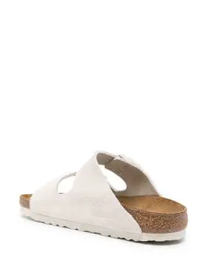 BIRKENSTOCK Arizona Suede Slides - White