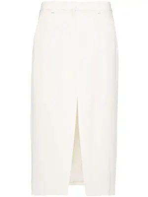 Theory Slit-detail Straight Skirt - Neutrals