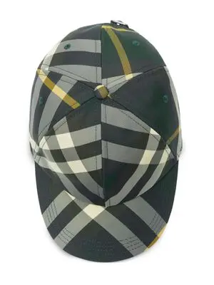 Burberry Check-pattern Cotton Cap - Neutrals