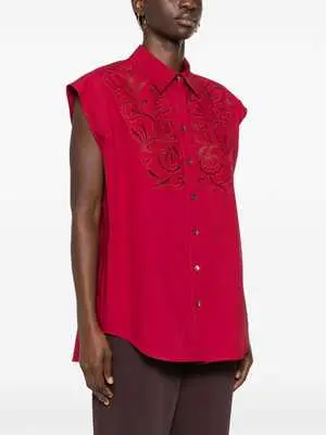 P.a.r.o.s.h Broderie Anglaise Cotton Shirt
