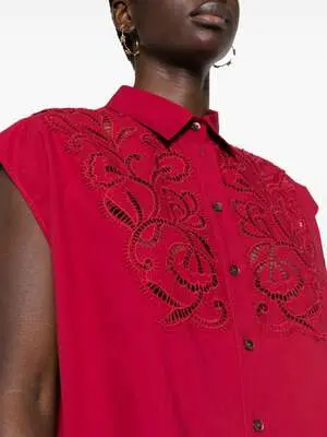 P.a.r.o.s.h Broderie Anglaise Cotton Shirt