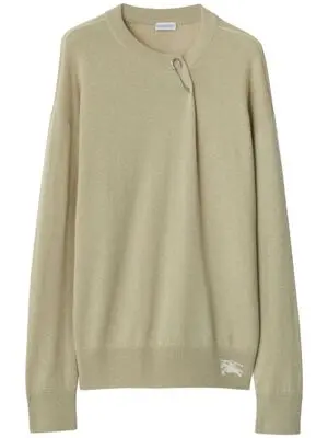 Burberry Cashmere Jumper With Paperclip Detail - Neutrals