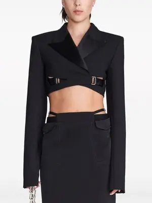 DION LEE Interlock Tuxedo Cropped Blazer