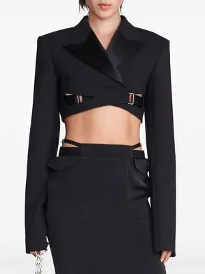 DION LEE Interlock Tuxedo Cropped Blazer
