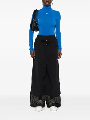 Off-White High-waist Wide-leg Trousers