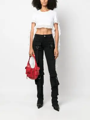 Blumarine Ruffled Crop Top