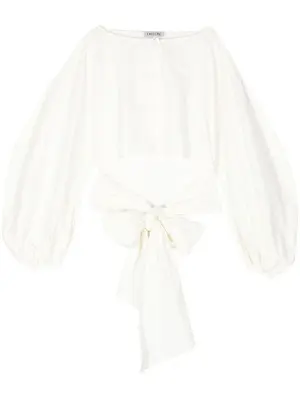 DEL CORE Boat-neck Poplin Top