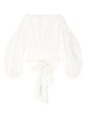 DEL CORE Boat-neck Poplin Top