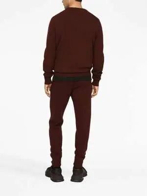 Dolce & Gabbana Logo-plaque Knitted Track Pants - Brown