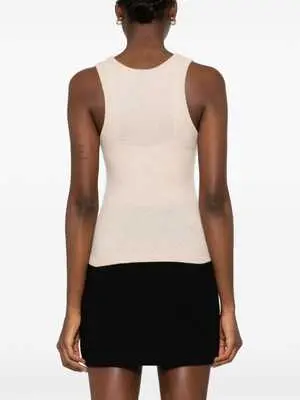 Max & Moi Sleeveless Cashmere Top - Neutrals
