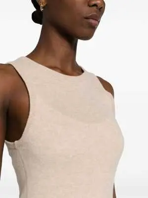 Max & Moi Sleeveless Cashmere Top - Neutrals